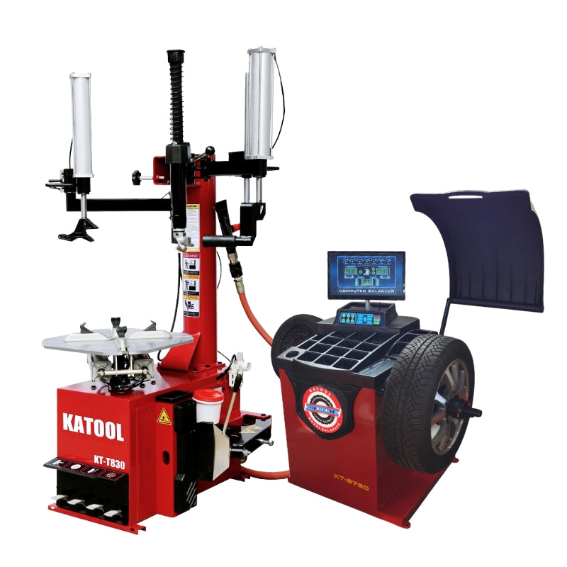 KATOOL KT-T830 & KT-B750 Tire Changer & Wheel Balancer Combo, 26" clam — AccessDivision